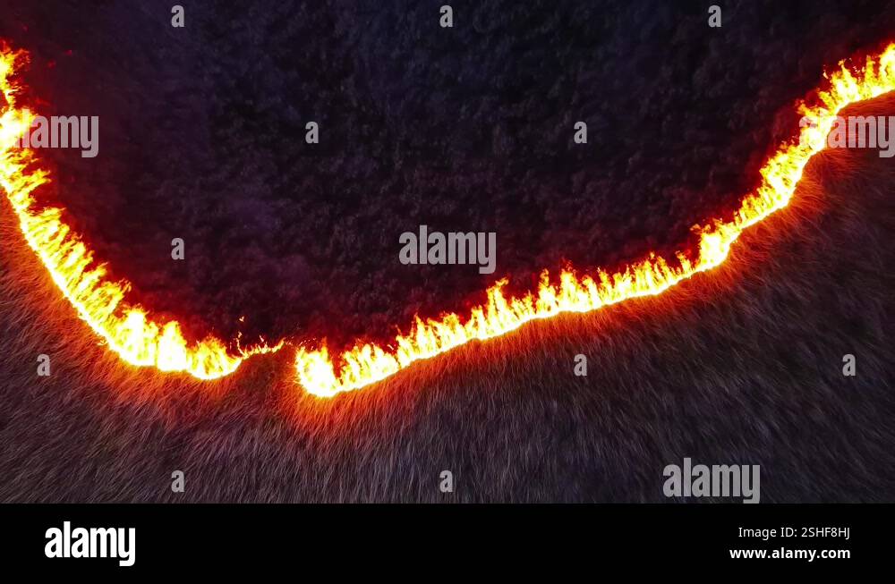dry grass burning aerial video. fast-moving grass fires. Australia's ...