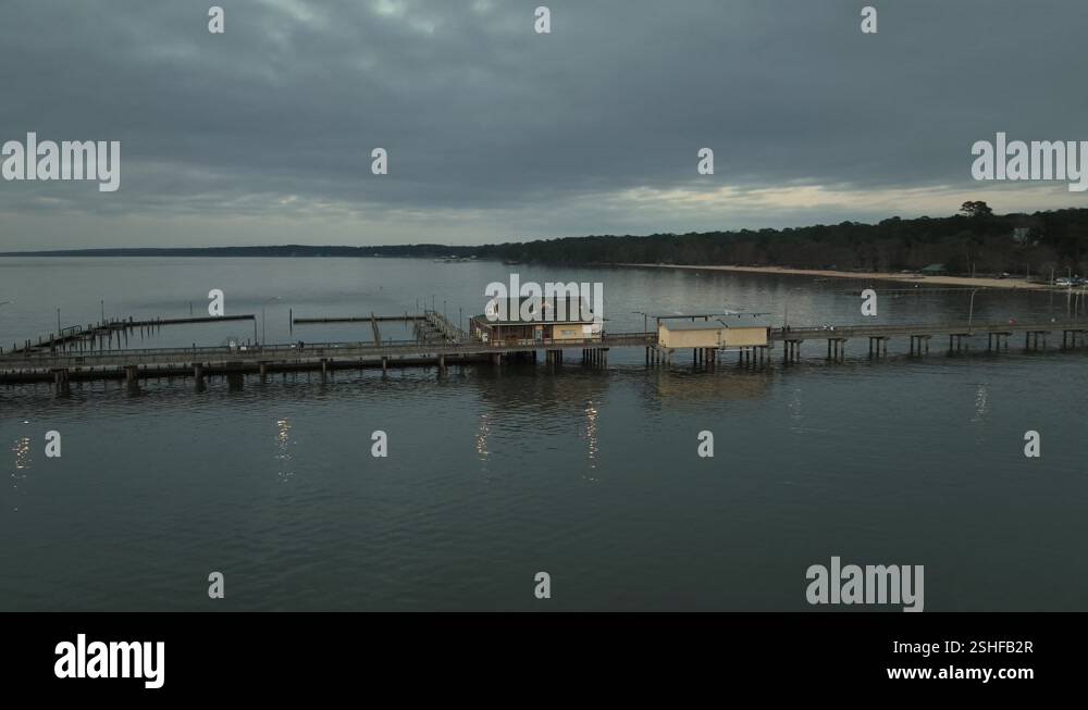 Point of interest view of Fairhope pier in Alabama Stock Video Footage ...