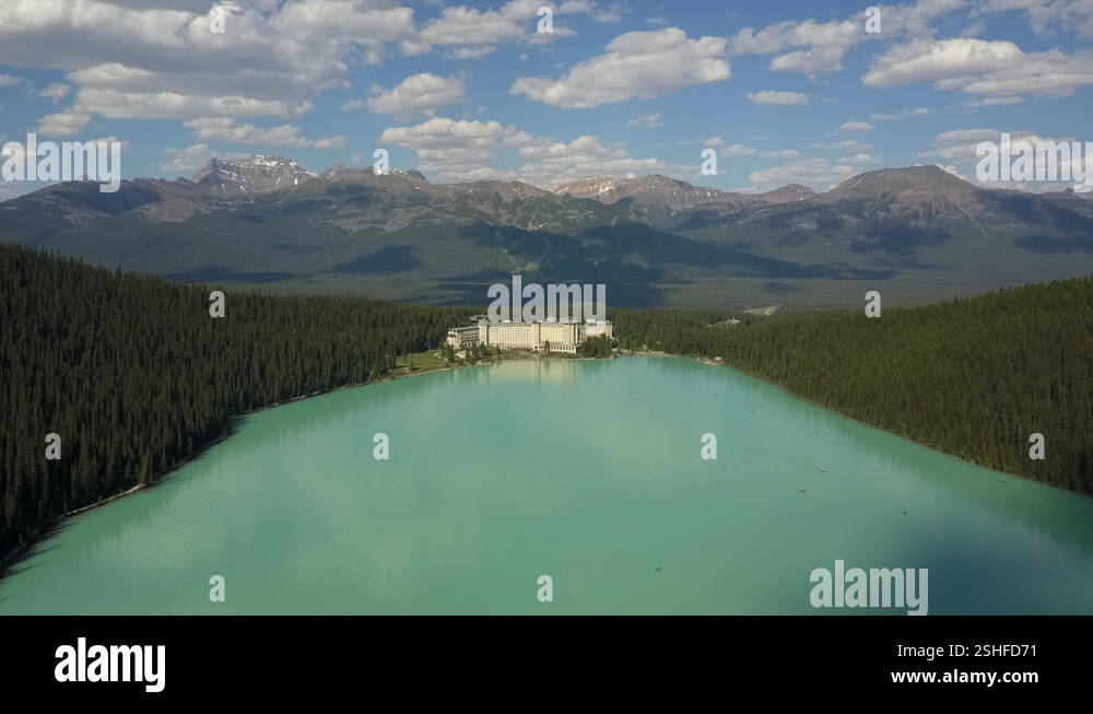 Luxury Chateau hotel on Lake Louise in Banff National Park in Canada ...