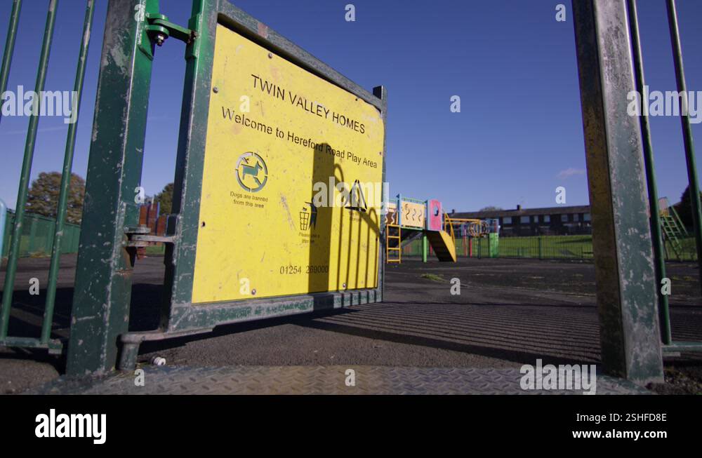 Rundown and untidy UK park Stock Video Footage - Alamy