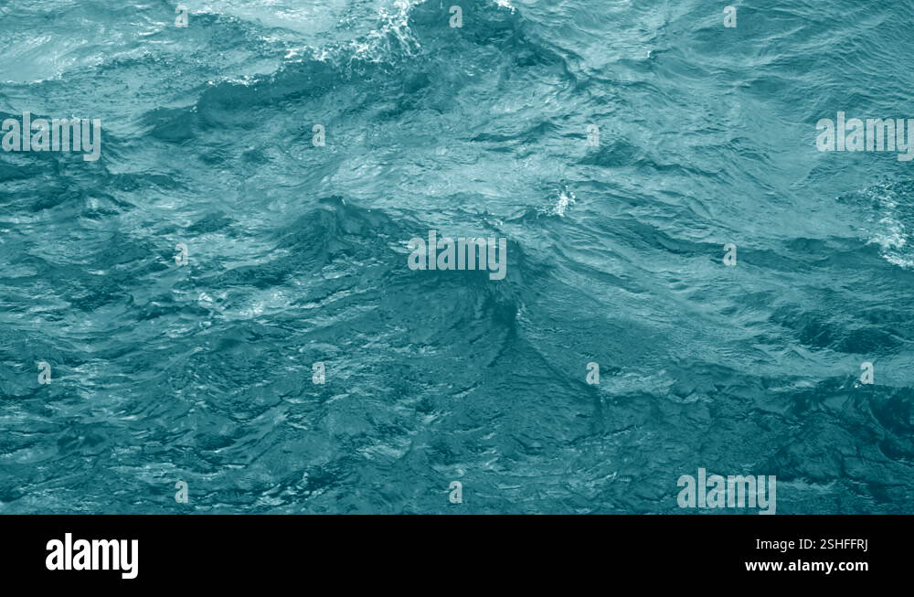 Sea water waves. Breaking blue clean water in slow motion, close up, hd ...