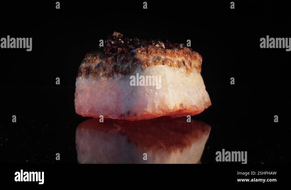 Intricate details of the surface cortex of citrine golden quartz ...