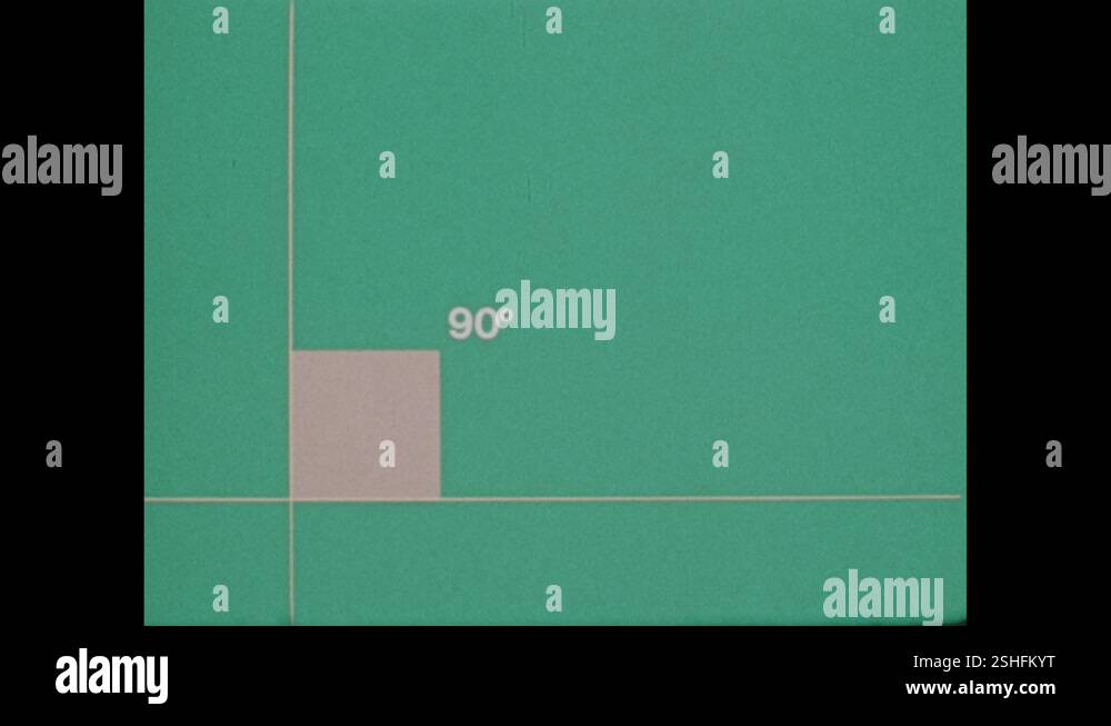 1970s: Protractor appears over intersected lines. Square, numbers and ...