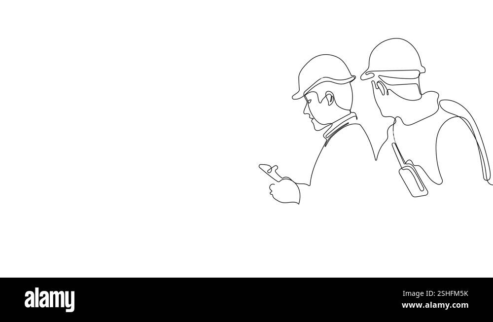 Full length single line animation Stock Video Footage - Alamy