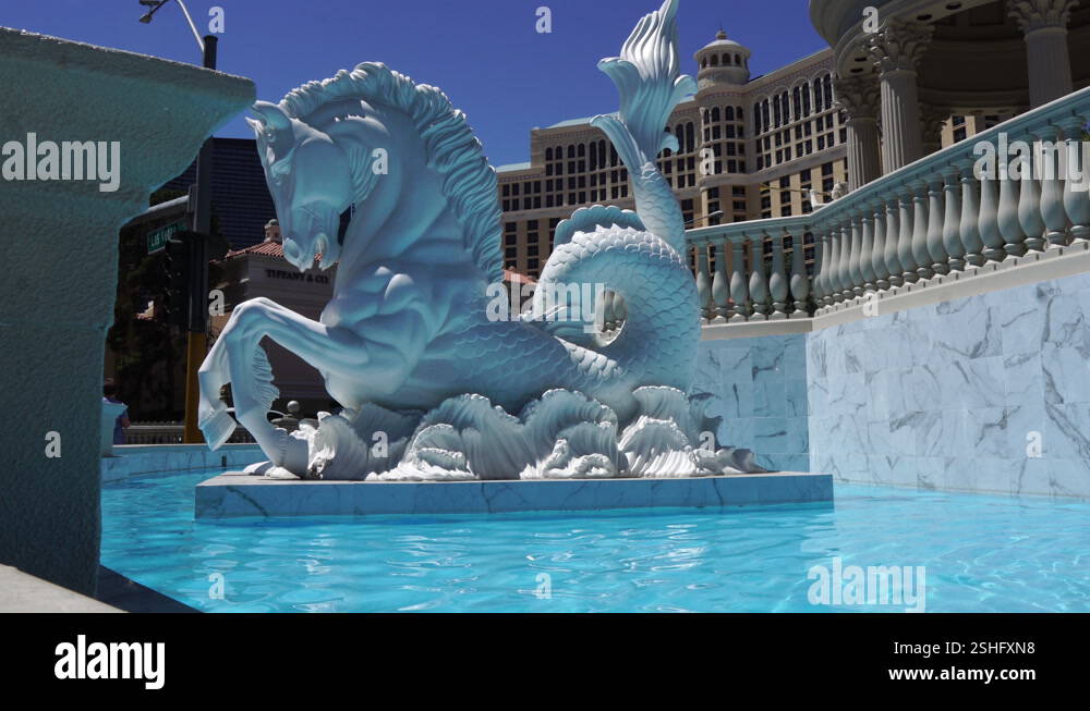 Las Vegas USA, Hippocampi Sculpture, Horse Fish Mythical Creature in ...