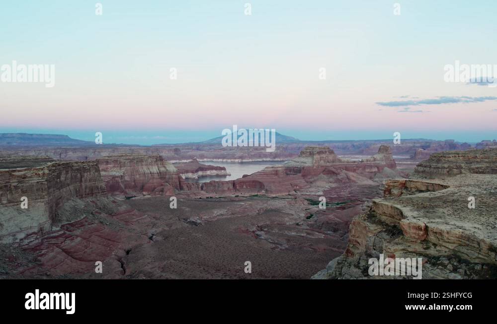Areal shot of Alstrom Point, Utah, USA Stock Video Footage - Alamy
