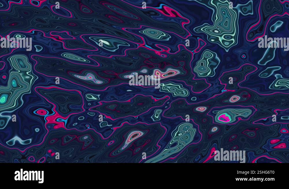 Flickering Multi Colored Elements Voronoi Texture With Distortion