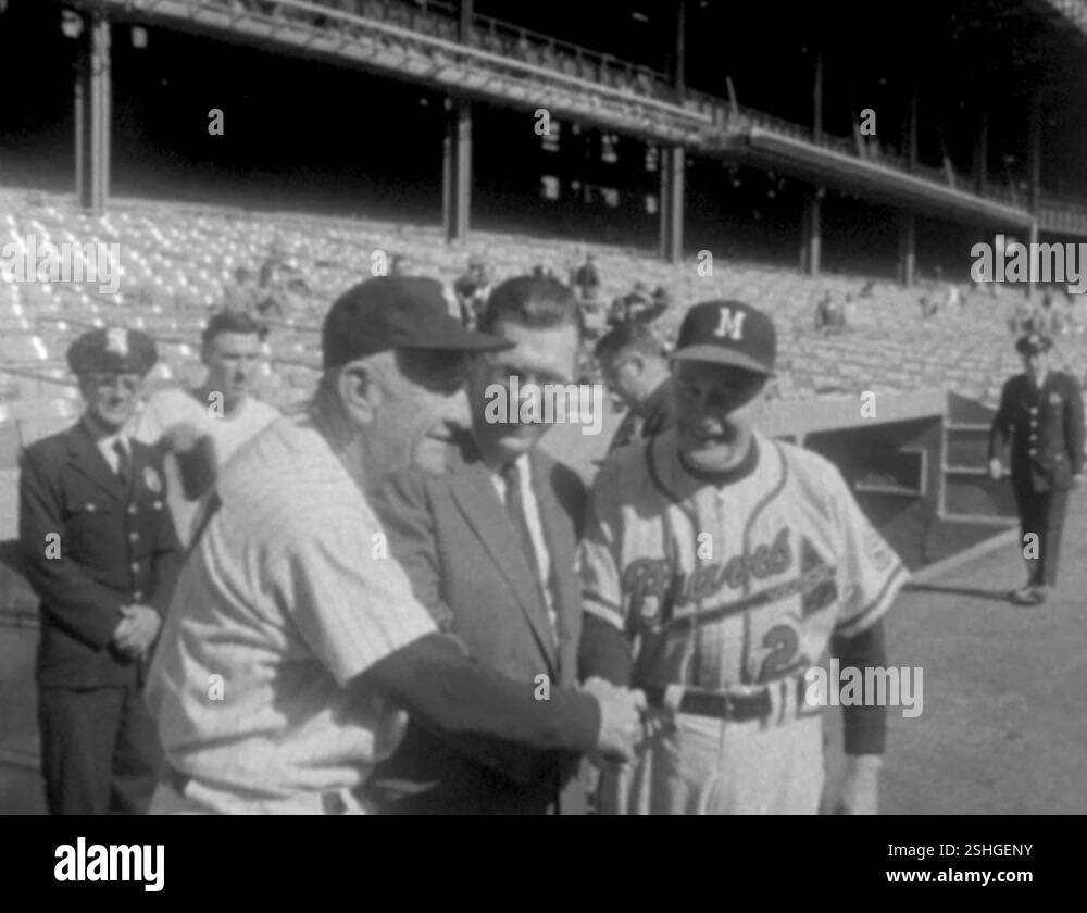 New York City, NY - 10/10/57: Casey Stengel and Fred Haney with Jim ...