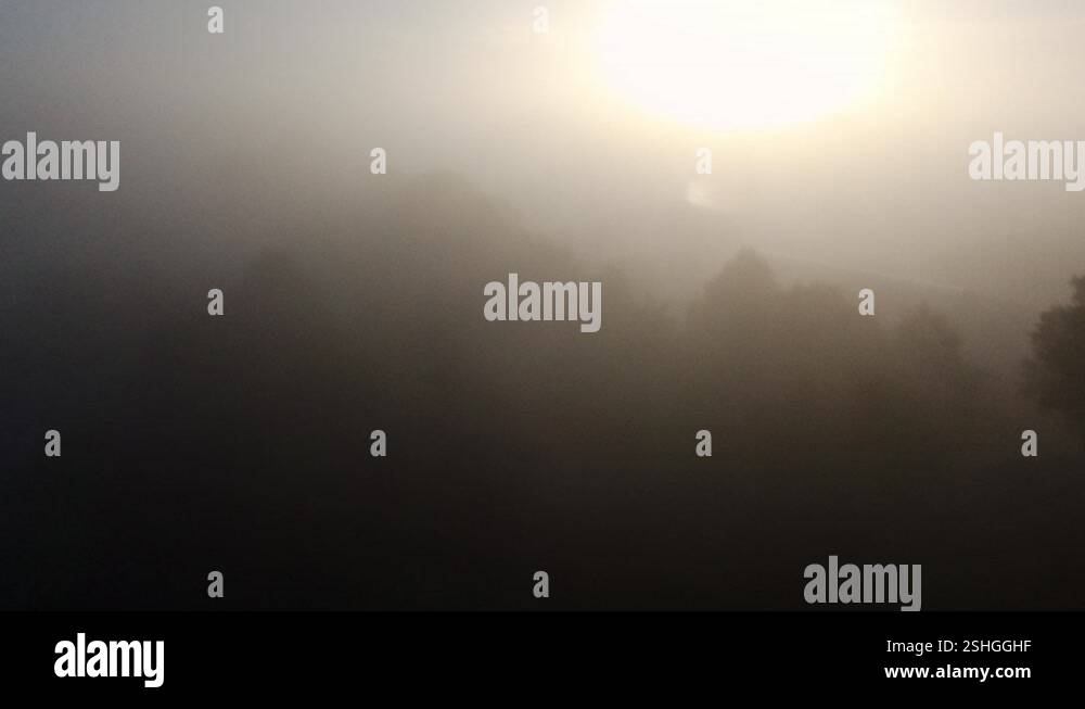 flying through the fog abov the clouds Stock Video Footage - Alamy