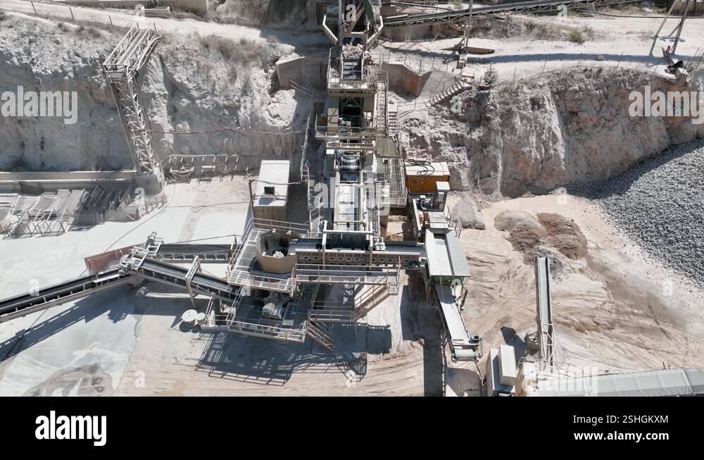 Crusher, production of limestone,gravel and sand. Calcium carbonate ...