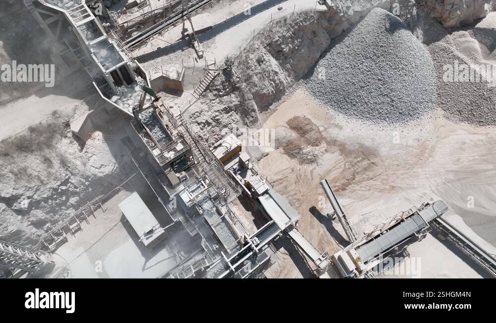 Crusher, production of limestone,gravel and sand. Calcium carbonate ...