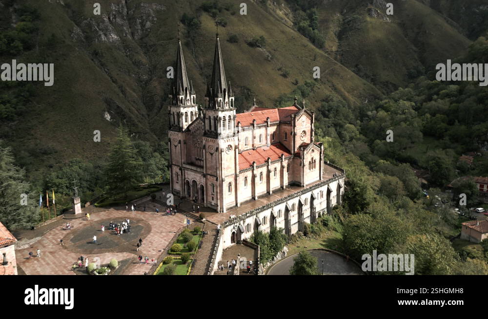 Rising Wide Drone Angle of Santa Maria Basilica in the Northern ...
