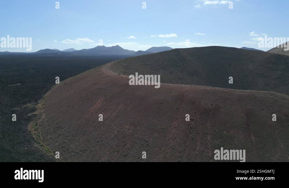 Lord of the Rings Mount Doom volcano crater. Marvelous aerial view ...