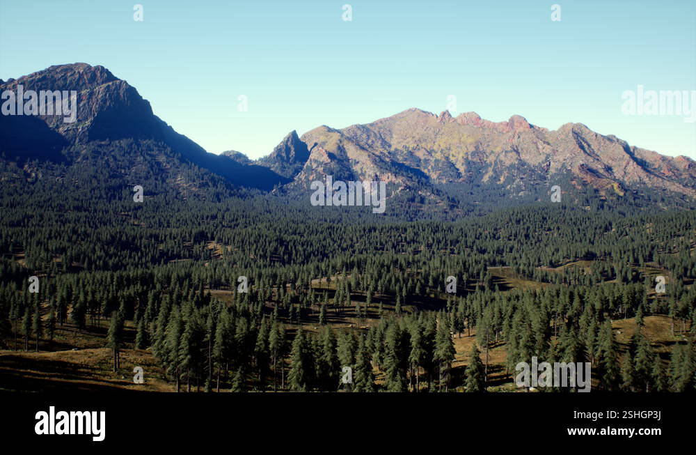 Cascade Mountain and surrounding Canadian Rocky Mountains in summer ...