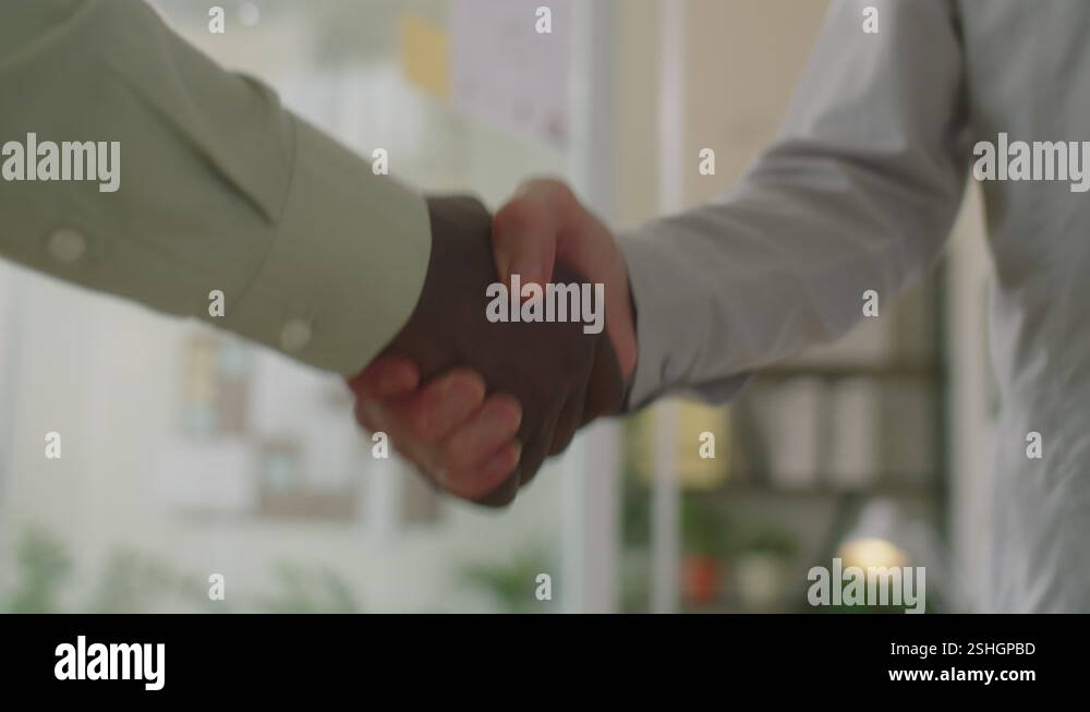 Handshake of Diverse Business Partners in Office Stock Video Footage - Alamy