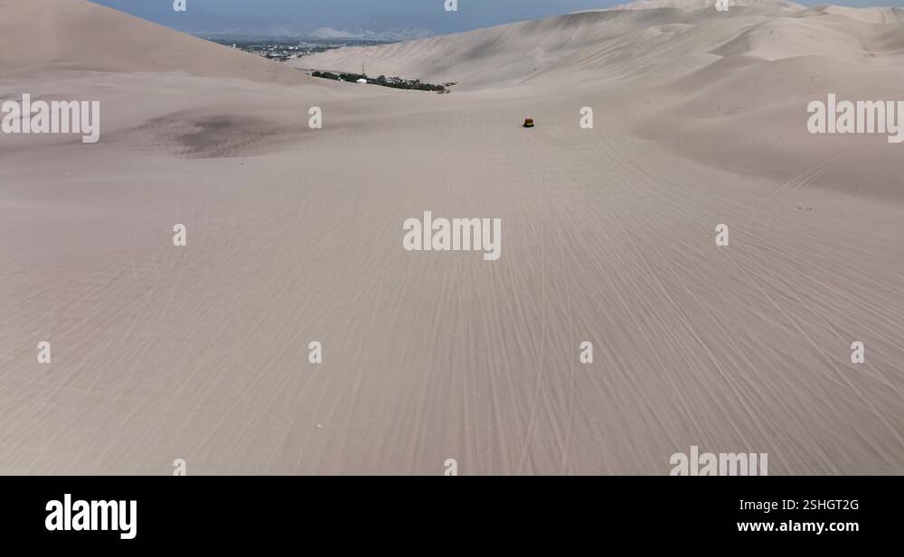 Dune buggies in Huacachina, Peru desert. Fast sand buggy driving on the ...