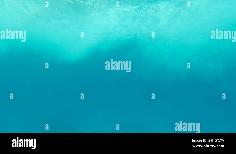 Disturbed Sea Water Surface From the Window of a Boat. Blue Under Water ...