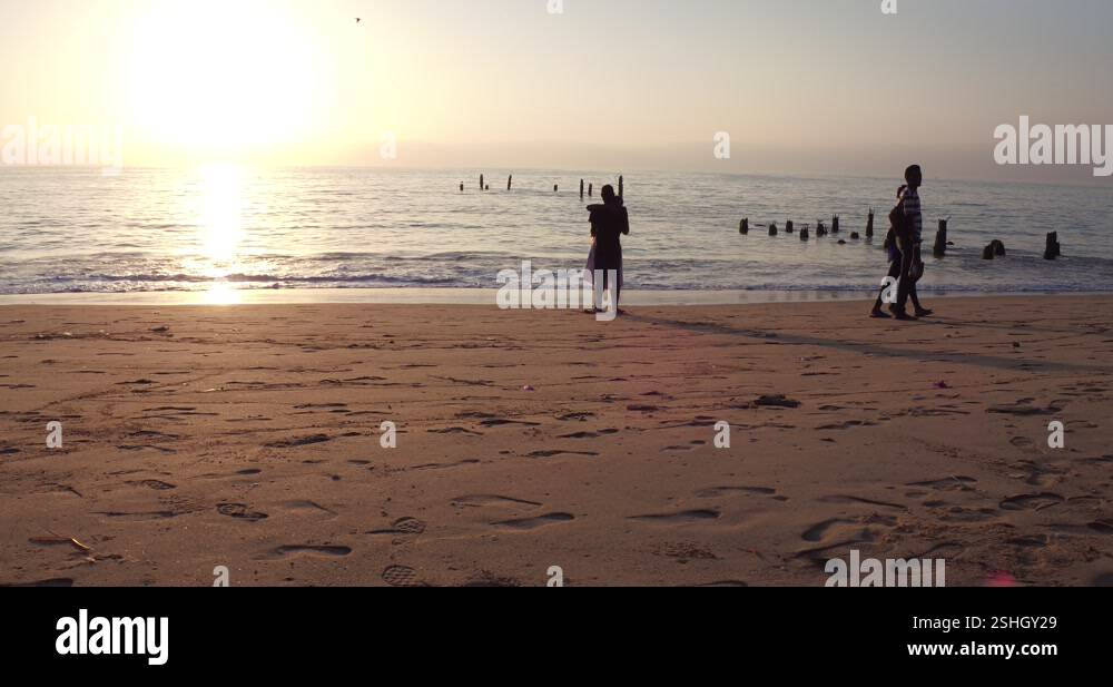Angolan people on the beach, Benguela Province, Benguela, Angola Stock ...