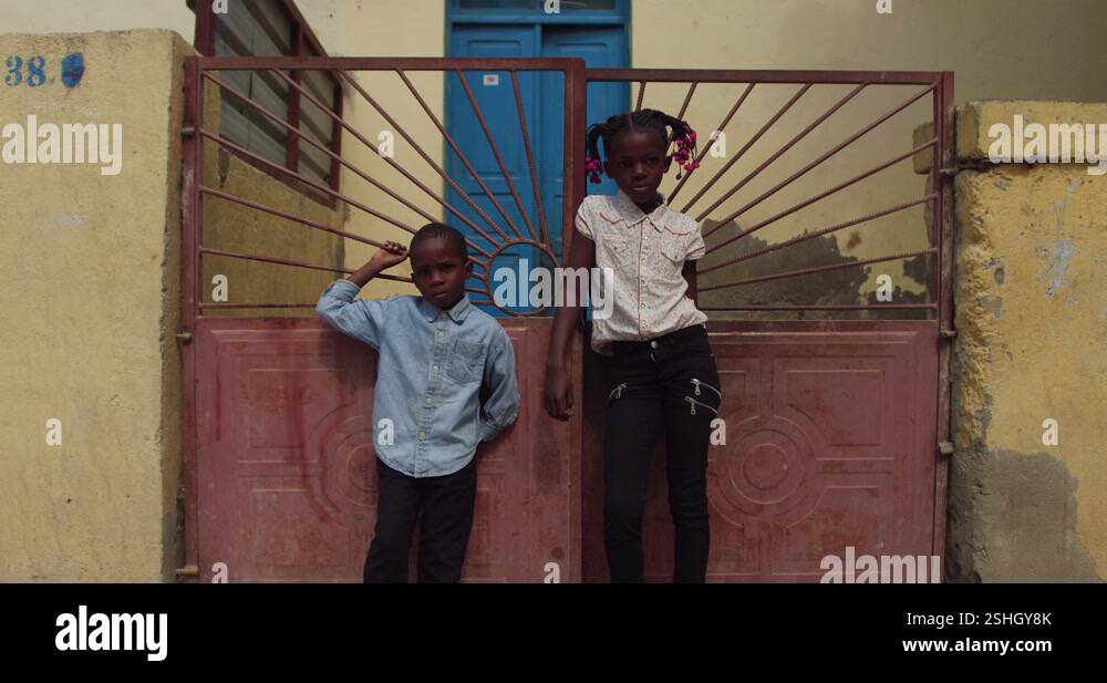 Cute angolan children dressed for sunday, Benguela Province, Catumbela ...
