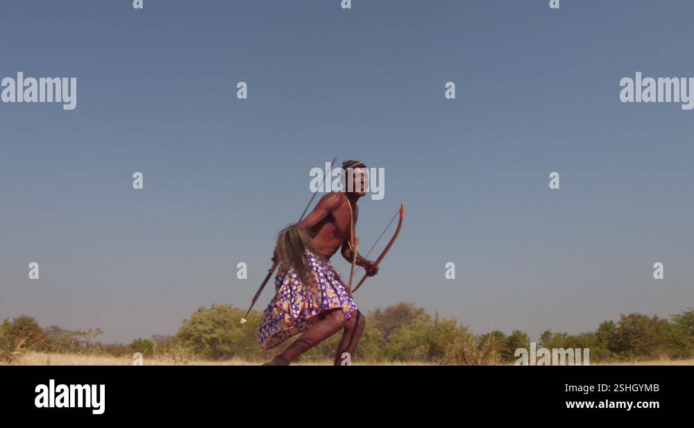 Mudimba tribe man dancing , Cunene, Cahama, Angola Stock Video Footage ...