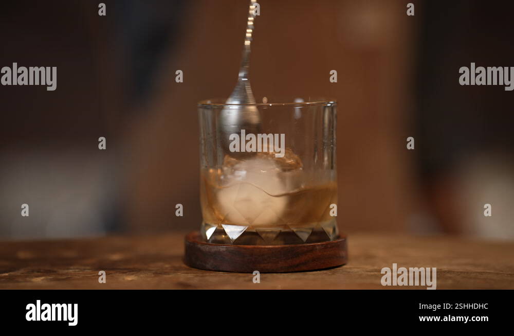 Night club concept of 4k Resolution. A bartender is mixing drinks for ...