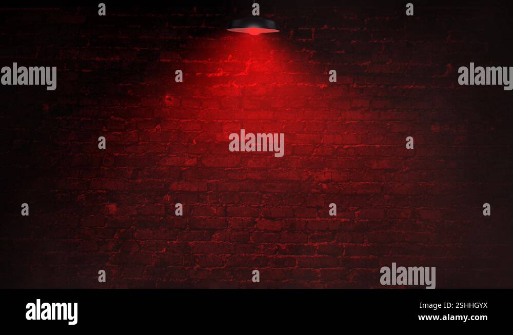 Red Light Brick Wall with Fog Background 4K Loop Stock Video Footage ...