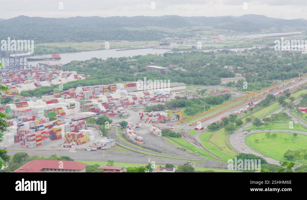 Albrook Airport panorama shot from Cerro Ancon Stock Video Footage - Alamy