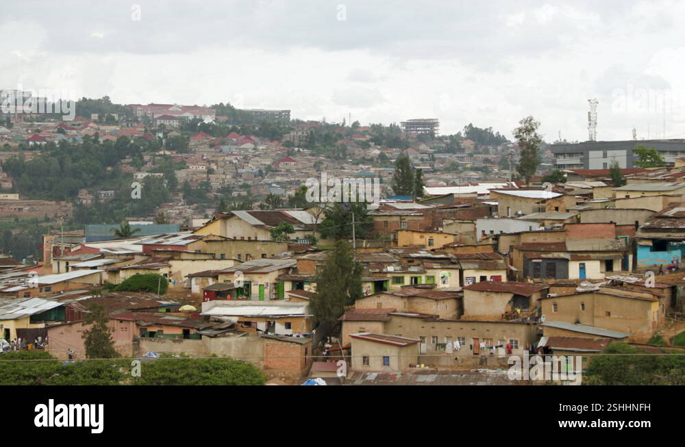 Shot of hillside slums in Rwanda Stock Video Footage - Alamy