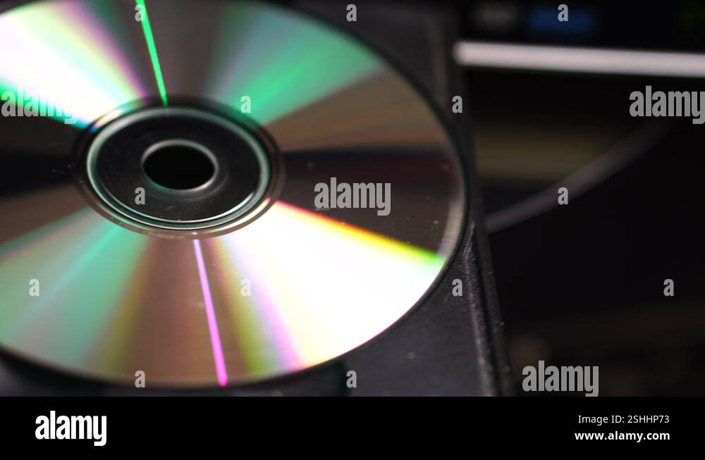Blank DVD Disc in Open Tray of Recorder, Close Up Stock Video Footage ...