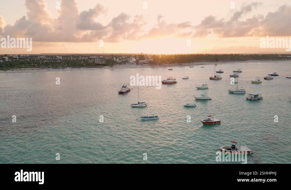 Punta Cana. All inclusive resorts. Caribbean beauty. Sunset time Stock ...