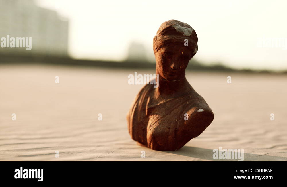 goddess of love in Greek mythology on the sand of the beach Stock Video ...