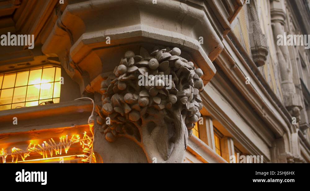 Carving Details At The Historic Building Of Adam House In Angers ...