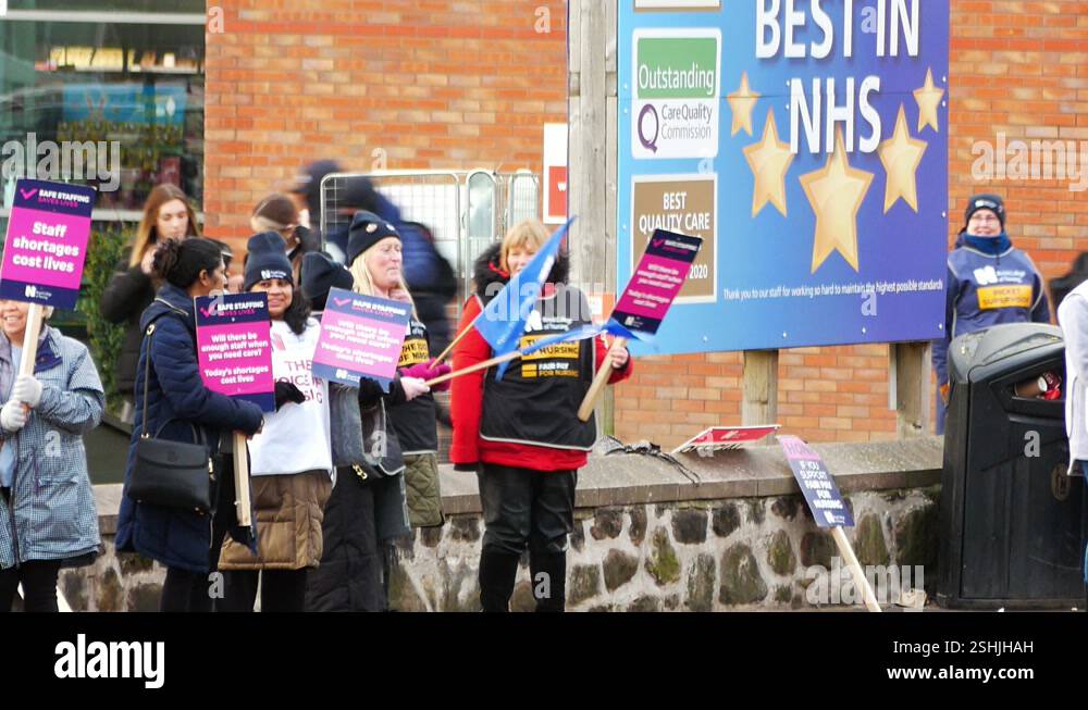 Overworked NHS workers at Whiston hospital in St Helens, Merseyside ...