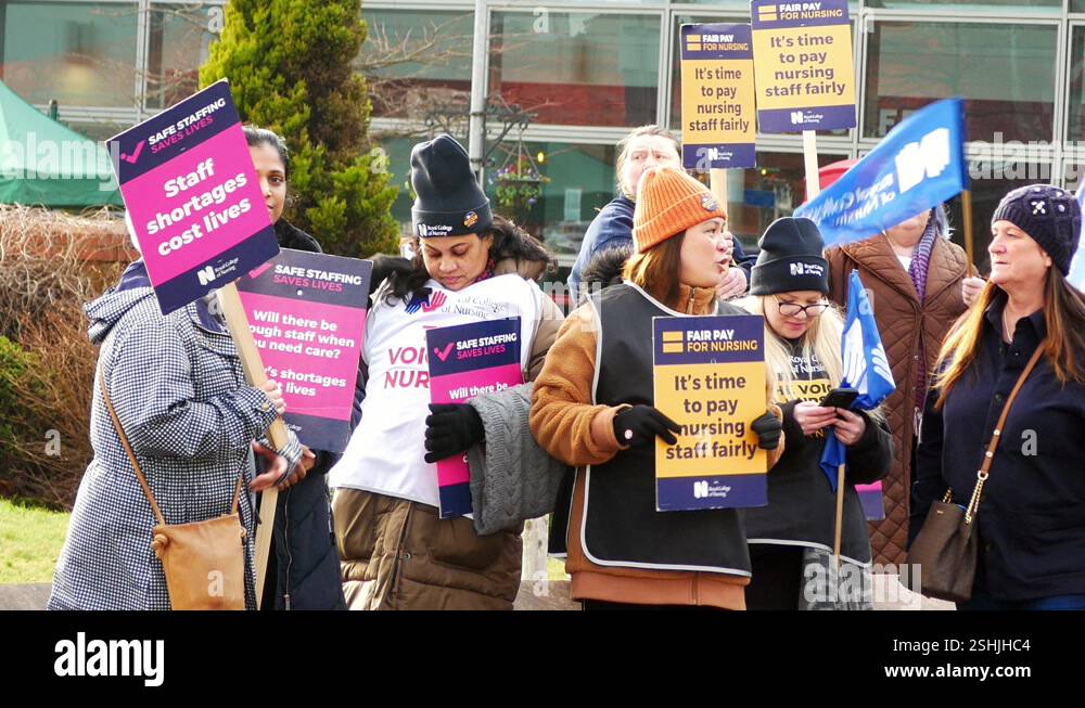 Overworked NHS workers at Whiston hospital in St Helens, Merseyside ...