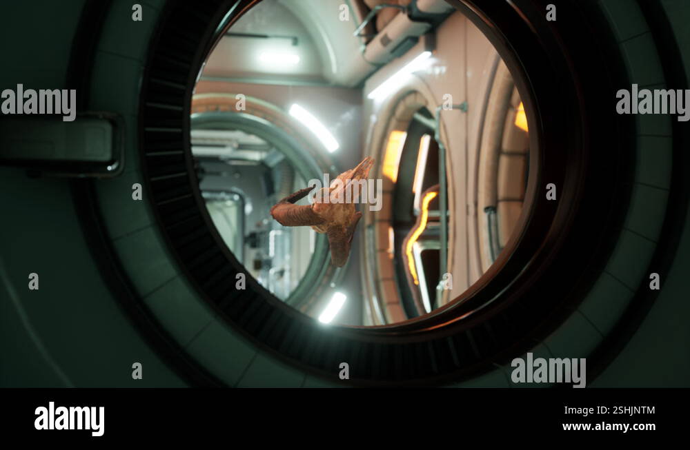 skull of dead ram in international space station Stock Video Footage ...