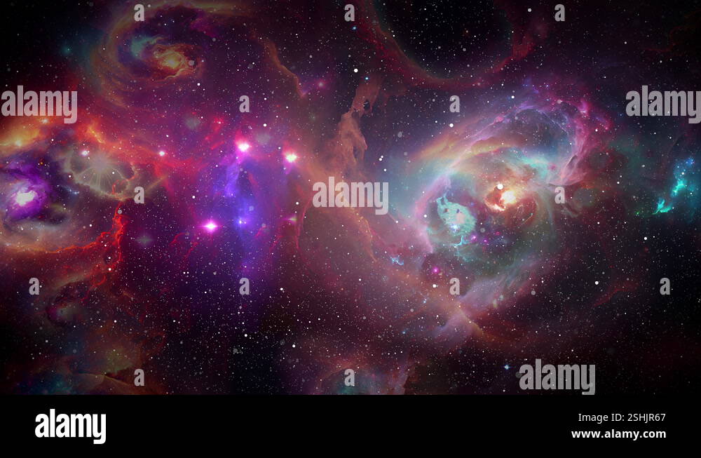 Space Nebula Colorful video moving stars space rotation nebula ...