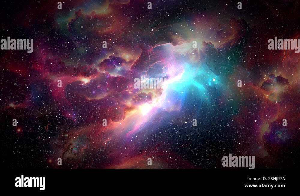 Space Nebula Colorful video moving stars space rotation nebula ...