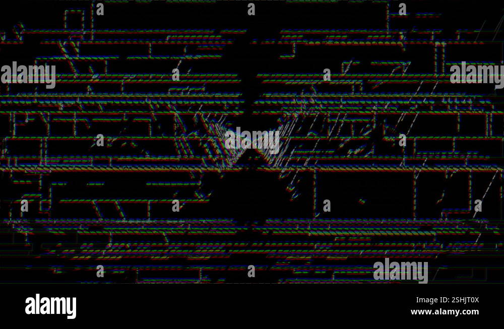 Old vintage TV screen with static noise and grainy retro texture Stock ...