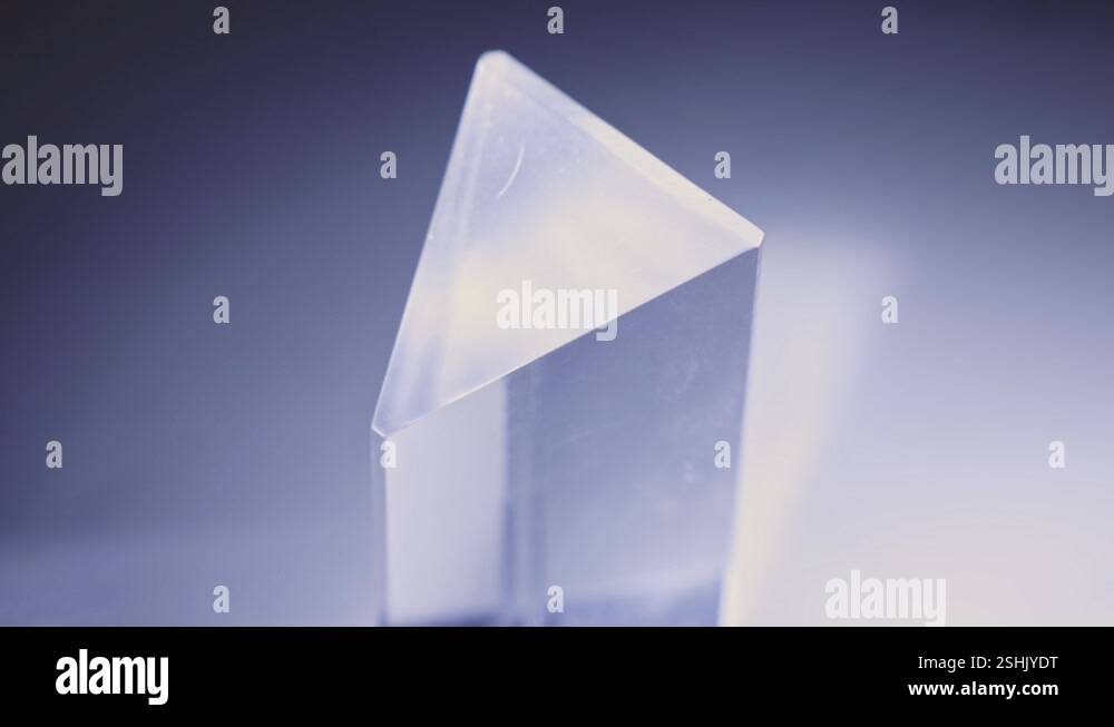 Glass Prism Bending And Splitting Light Creating Spectrum. Refraction ...