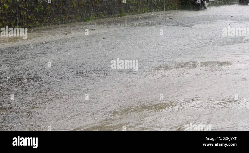 After a long rain, water from overflowing drainage ditches filled the ...