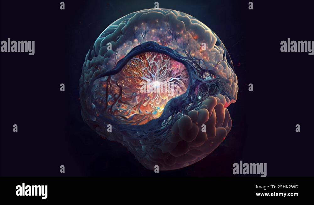 A microscopic view is inside the human mind when thought is born ...