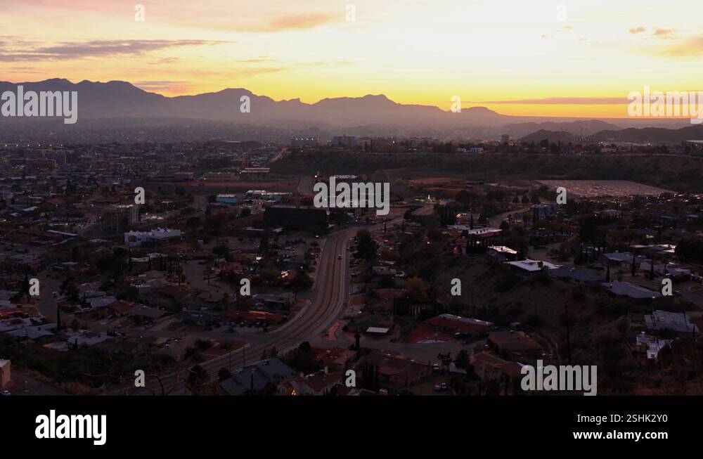 High angle view of the beautiful El Paso city Stock Video Footage - Alamy