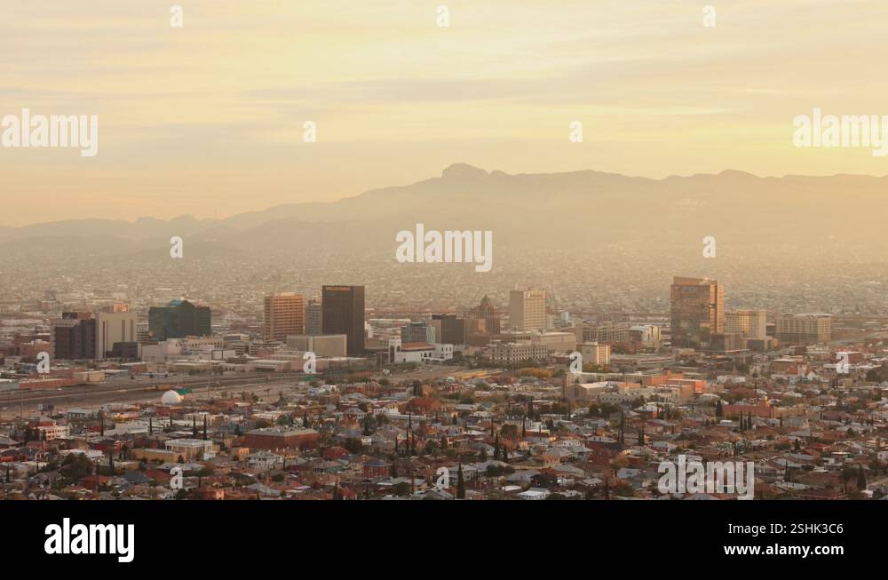 High angle view of the beautiful El Paso city Stock Video Footage - Alamy