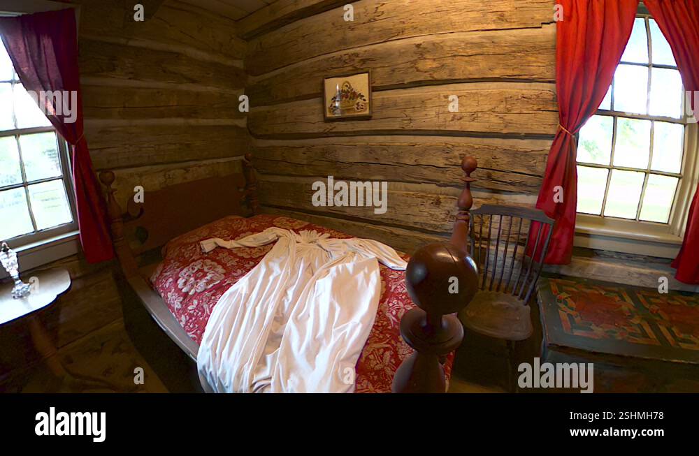 Main Floor Bedroom at the Historic site at the Peter Whitmer Farm ...