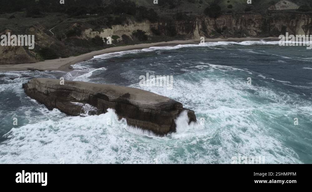 Greyhound Rock Country Park in California. Island and Pacific Ocean ...