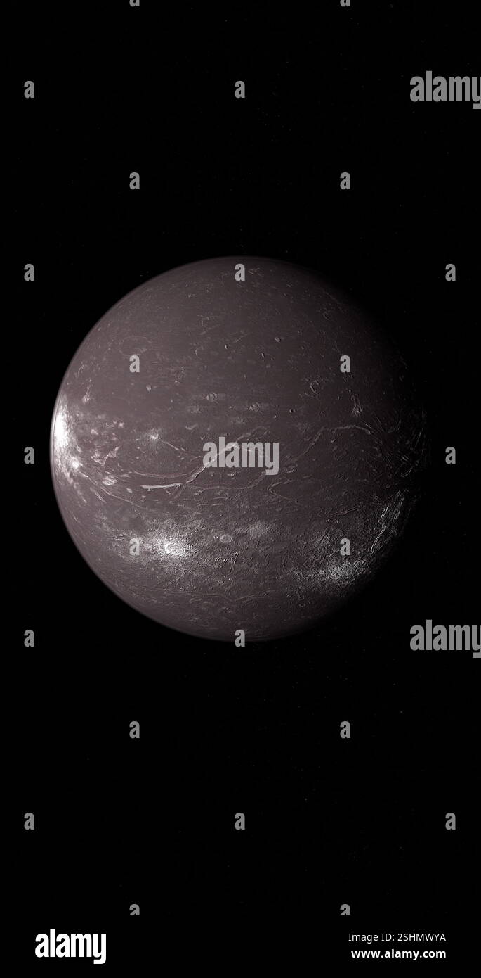 Ariel, Uranus moon, gyrating. Loop. 4K Vertical Stock Video Footage - Alamy