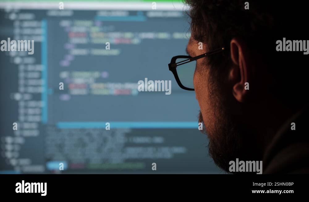 Young programmer, freelance data scientist work remotely at home coding Stock Video Footage - Alamy