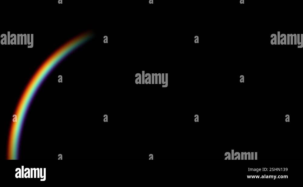 Rainbow regular very thin shape forms on black background Stock Video ...