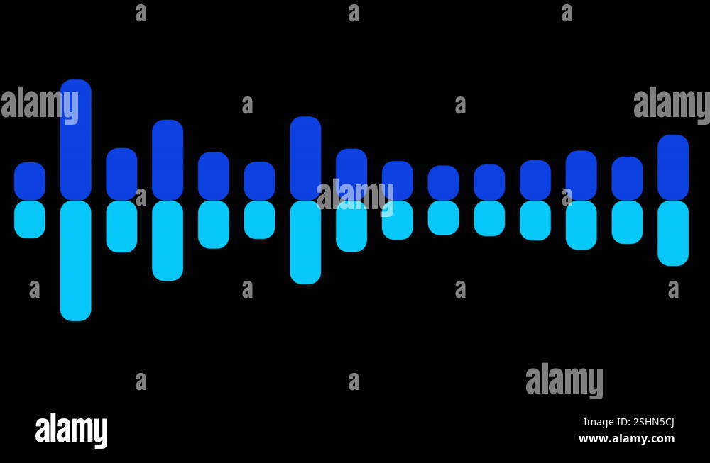 Visual backdrop with motion of sound or song signal playing, dark and ...