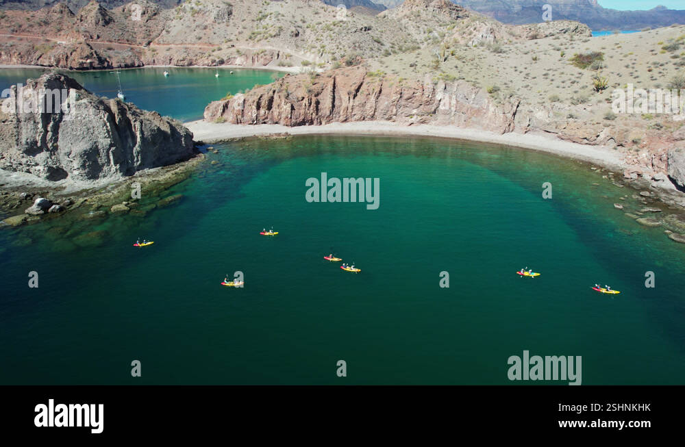 Coastal Kayak Activity for Tourists in Rocky Wild Gulf Bay Region in ...
